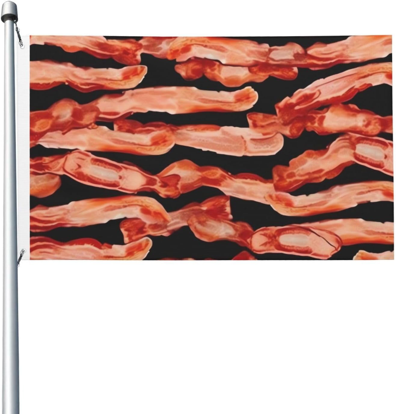 4.85x8 ft Flags Flag Outside Yard Flag Bacon Pattern Funny Garden Flag Welcome Yard Banners for ...