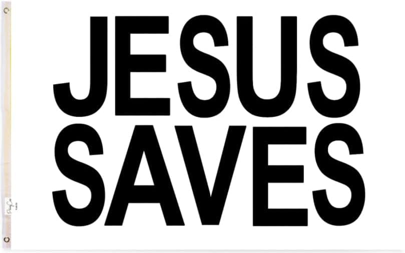 4.85x8 ft Jesus Saves Flag Christian Decor Religion Church Sunday ...