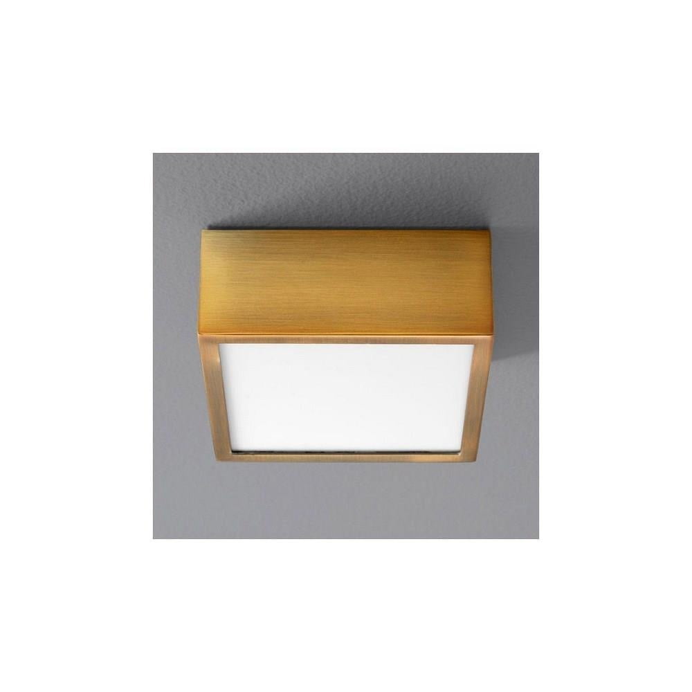 4.87 inch 8.4W 120V 1 Led Flush Mount-Aged Brass Finish Bailey Street ...