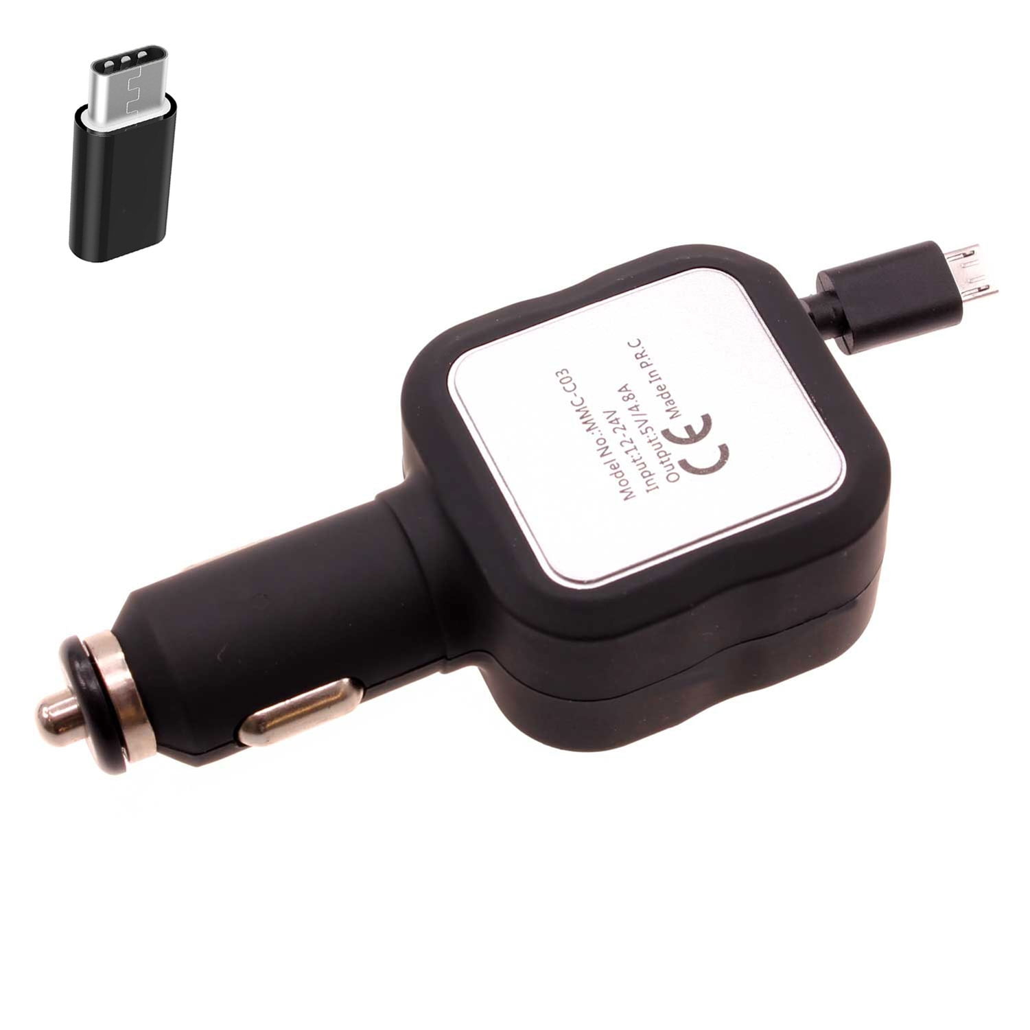 4.8Amp Retractable Car Charger for iPad Pro 11 (2022 4th Gen)/(2021 3rd ...