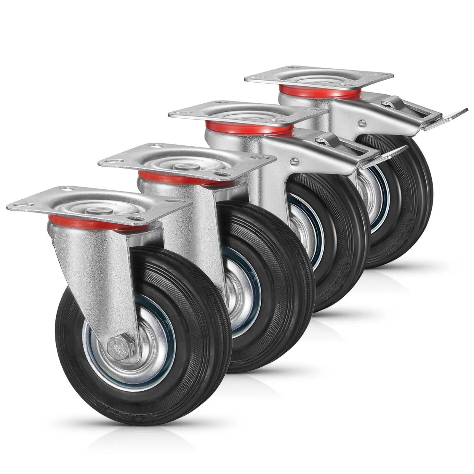 4/8PCS Furniture Transport Wheels Fixed Casters Heavy Duty Casters ...