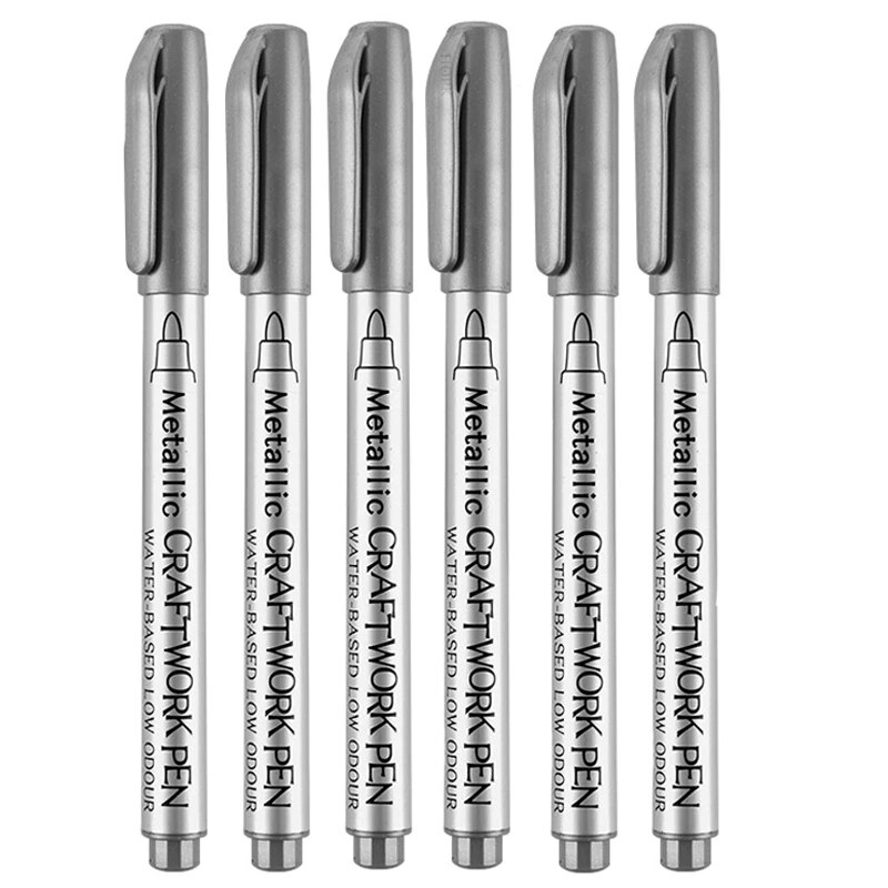 4-8Pcs DIY Metal Waterproof Permanent Paint Marker Pens White Gold ...