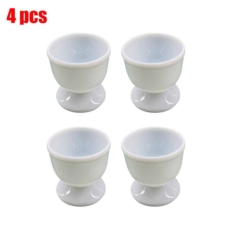 4/8pc White Egg Cup Holder Hard Soft Boiled Eggs Holders Cups Kitchen ...