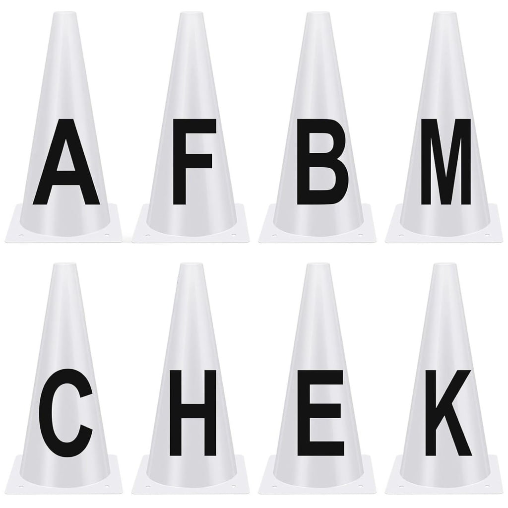 4/8pcs Letters Dressage Cones Light weight Equestrian Athletes Training ...
