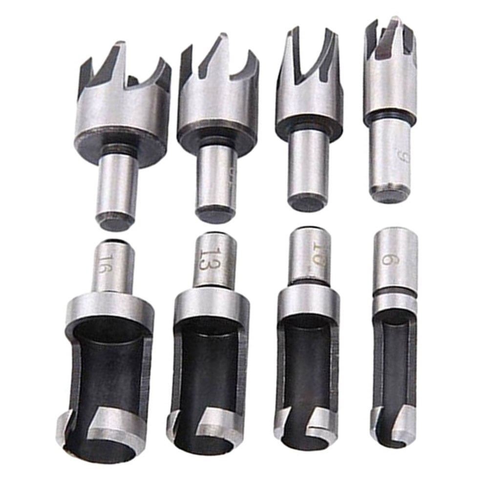 4/8pcs Wood Plug Cutter Drill Cutting Tool Drill Bit Woodworking Cork ...