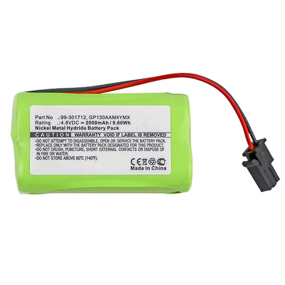 4.8v 2000mAh 9.6wh 99-301712 GP130AAM4YMX Battery for Alarm Control ...