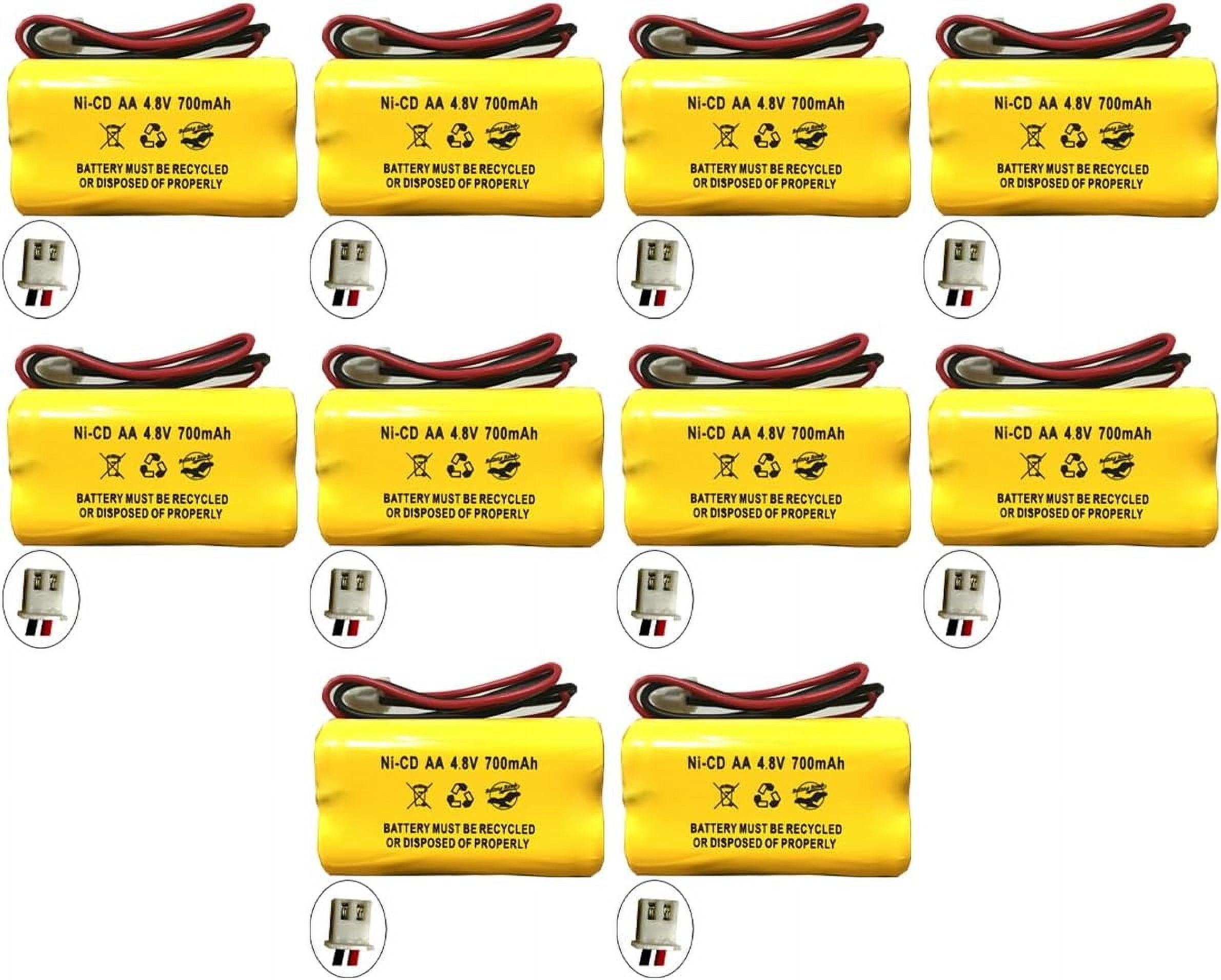 4.8v 700MAH NiCd Battery Exit Sign Emergency Light Nickel Cadmium (10 ...
