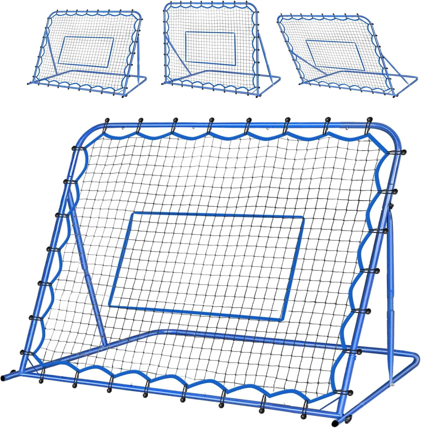 4.8x3.7FT Soccer Rebounder Net, Quick-Switch Angle Soccer Training for ...