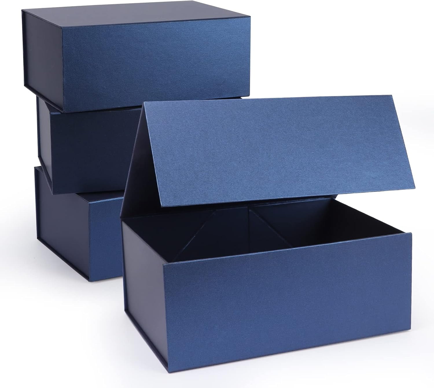 4 9.5"x7"x4" Blue Boxes with , Collapsible Wrap Box Clourse for ...