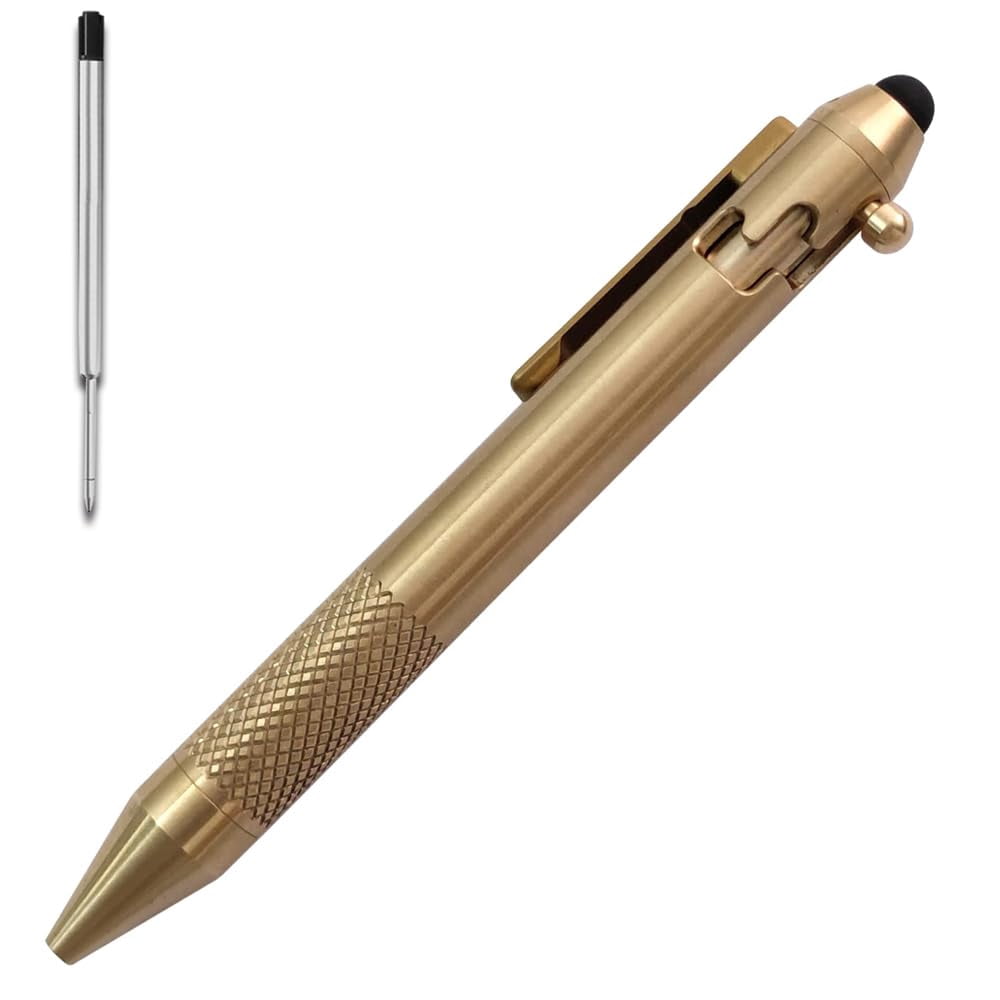 4.9'' Brass Bolt Action Pen Touch Screen Stylus - Walmart.com