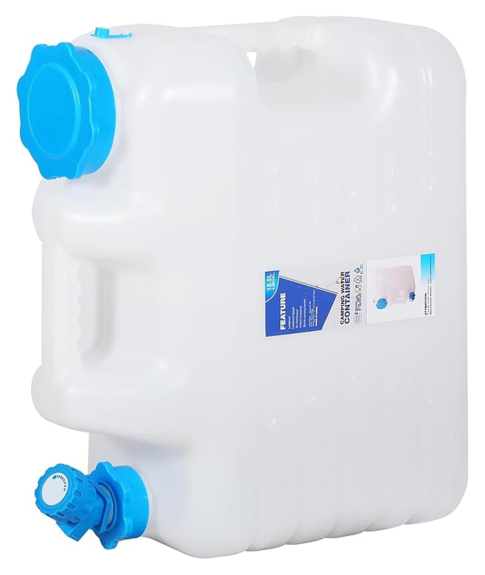 4.9 Gallon/18.5L Portable Water Container with Spigot, Water Storage ...