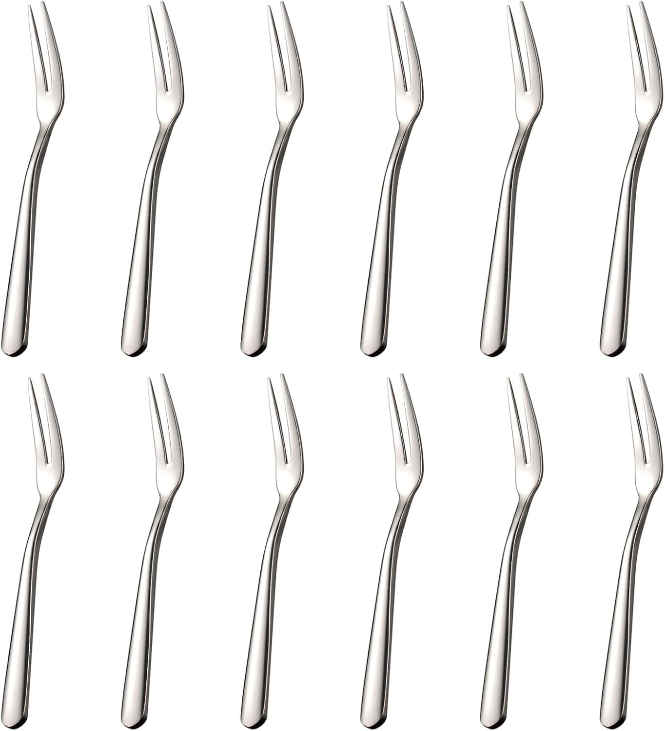 4.9" Mini 304 Stainless Steel Fruit Forks, Elegant Dessert-Appetizer ...