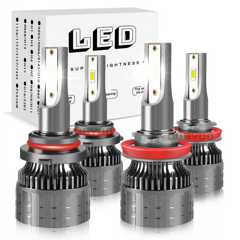 4* 9005 H11 Combo LED Headlight Bulbs KIT for 2007-2015 Mazda CX-9 High ...