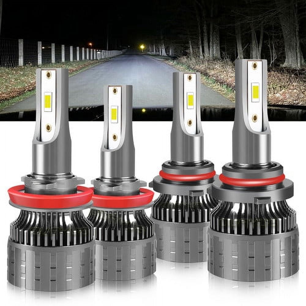 4* 9005 H11 Combo LED Headlight Bulbs KIT for 2011-2019 Toyota ...