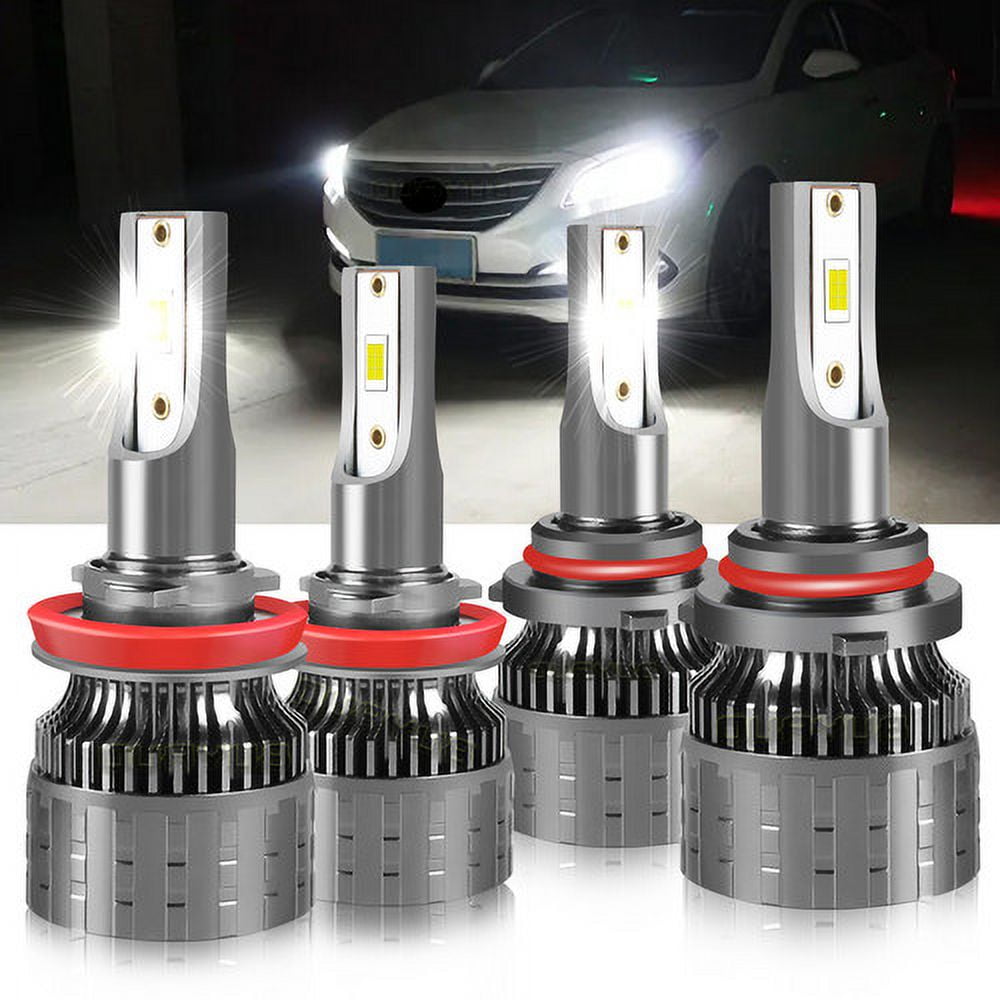 4* 9005 H11 Combo LED Headlight Bulbs KIT for 2016-2020 Ford Transit ...