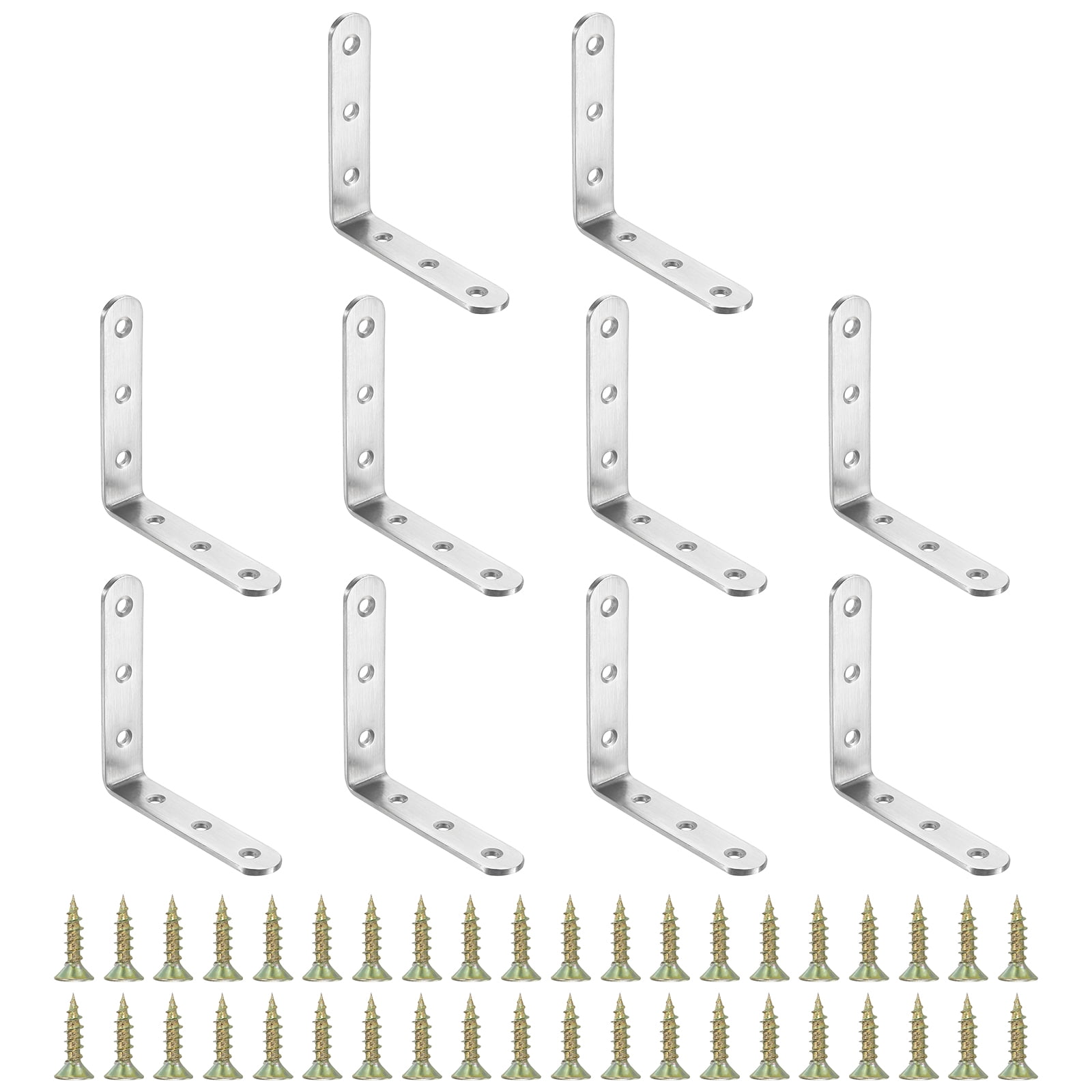 4.92 x 2.95 Inch Stainless Steel Corner Braces L Shaped Angle Bracket ...