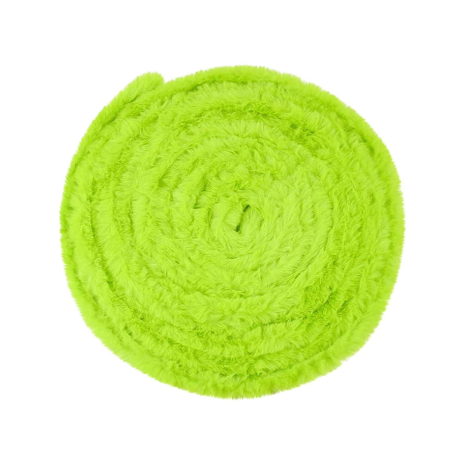 4.92ft Christmas Faux Ribbon with Fluorescent Green Long Fur, DIY ...