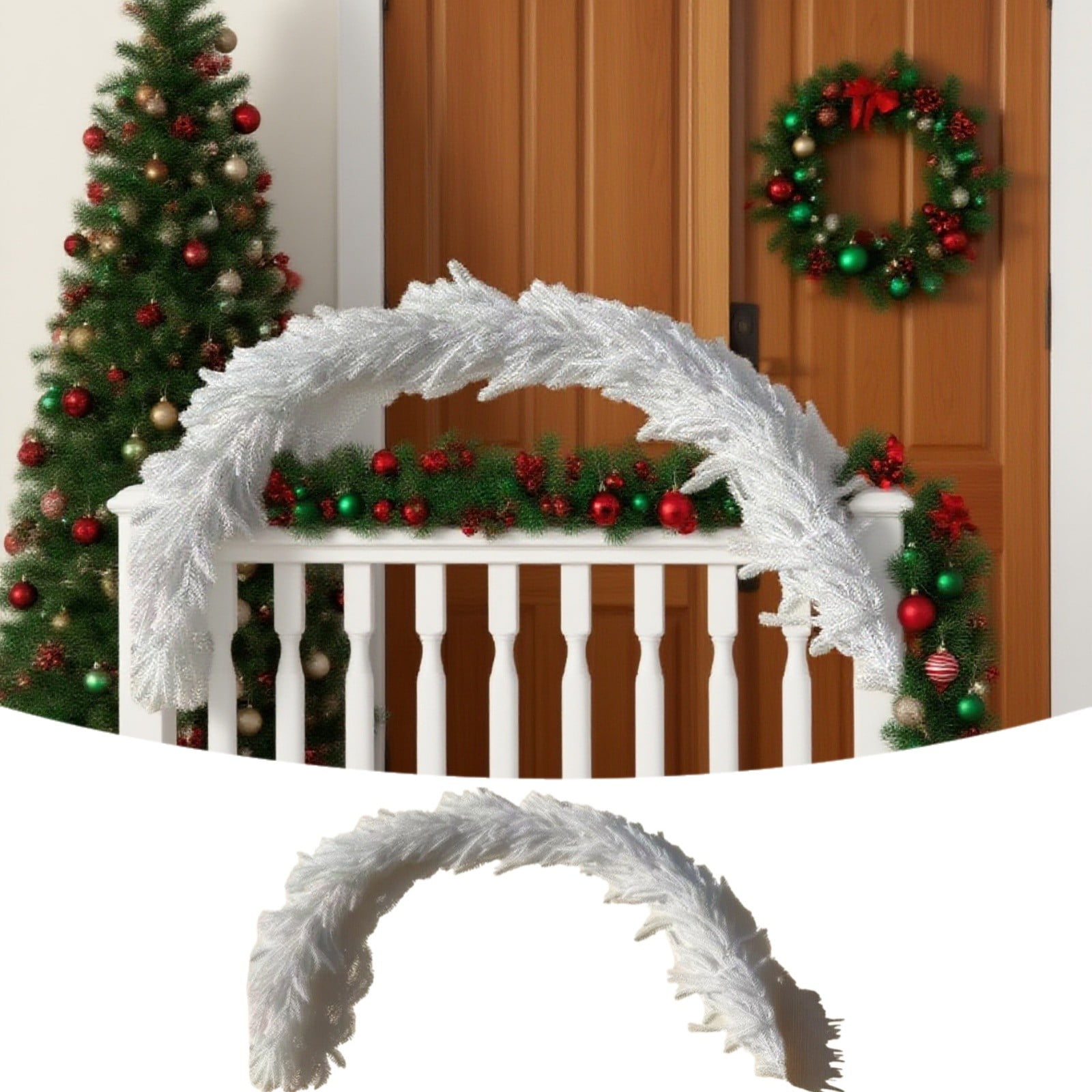 4.92ft Faux Cedar Pine Garland Artificial Realistic Soft and Full ...