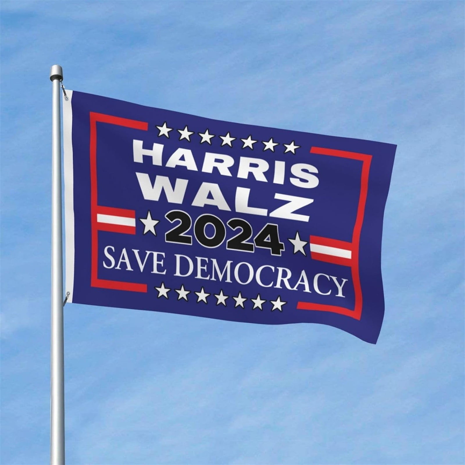 4.92x3 FT Harris Waltz Yard Sign Flag 2024 Outdoor Sided 3 Ply 240D ...