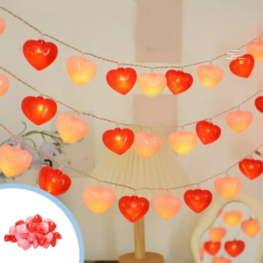 JingChun Heart Fairy String Lights, Valentines Day Light String with 10 ...
