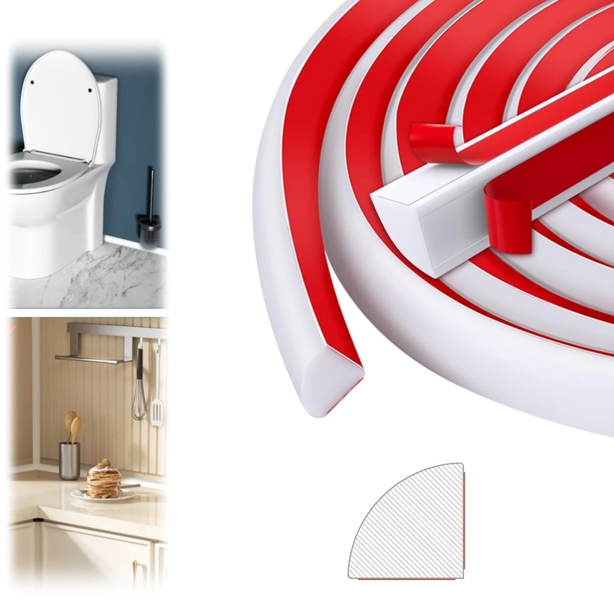 4.9In Mini Trim Molding,1Pack Durable Bendable Molding for Floor,HXRH ...