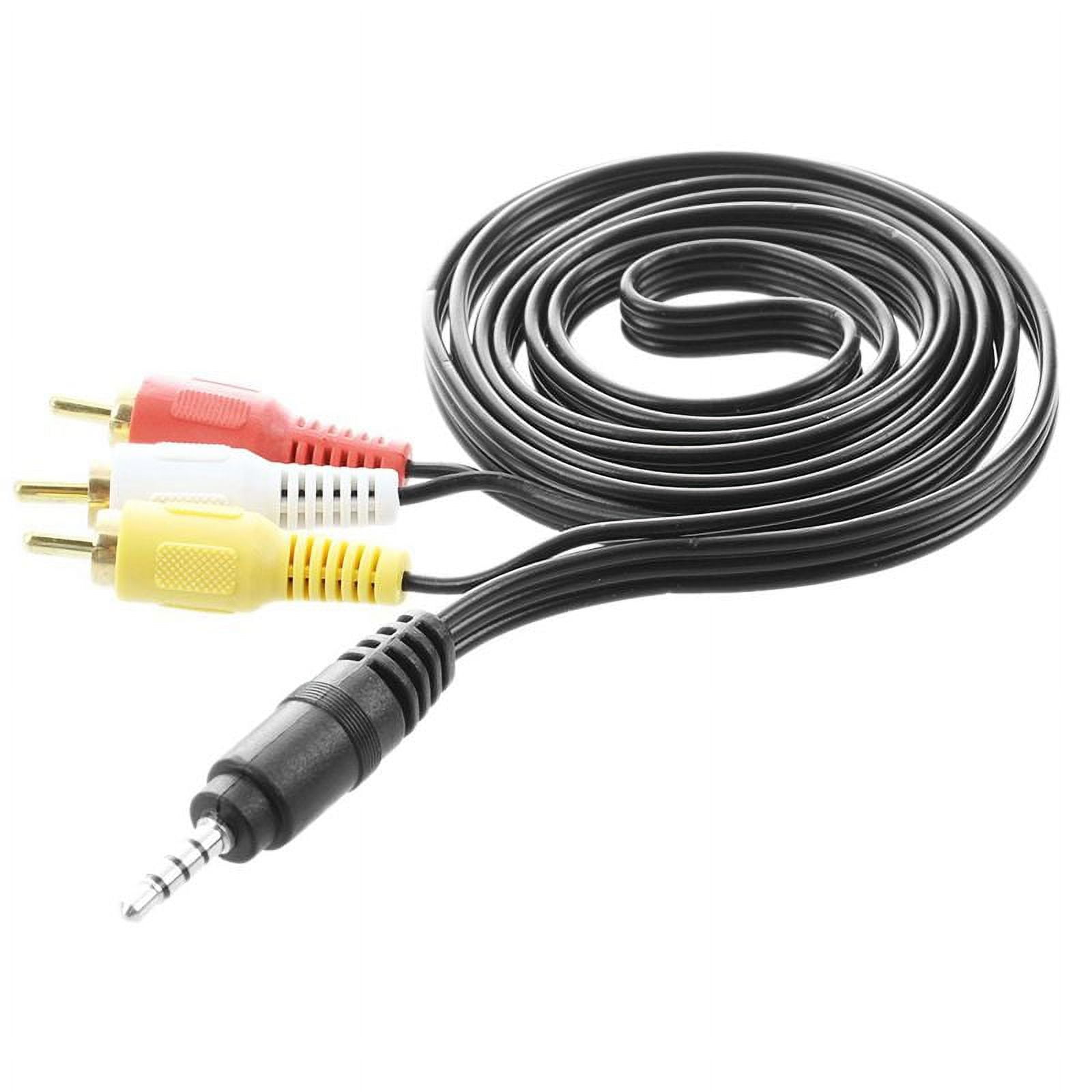 4.9ft Long 3.5mm Jack to 3 RCA Male Adapter AV Extension Cable for TV ...