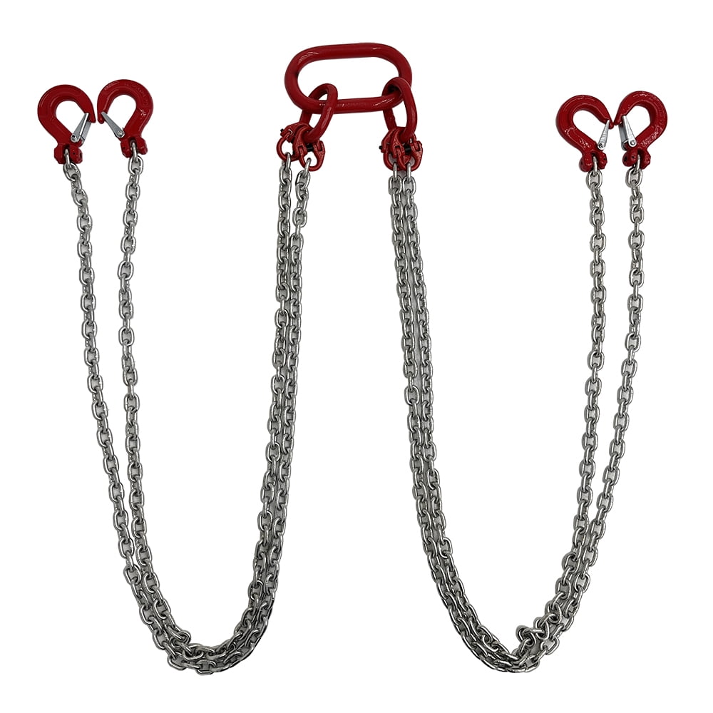 4.9ft Chain Sling G80 Manganese Steel Galvanized Chain Hoist Lifts Hook ...