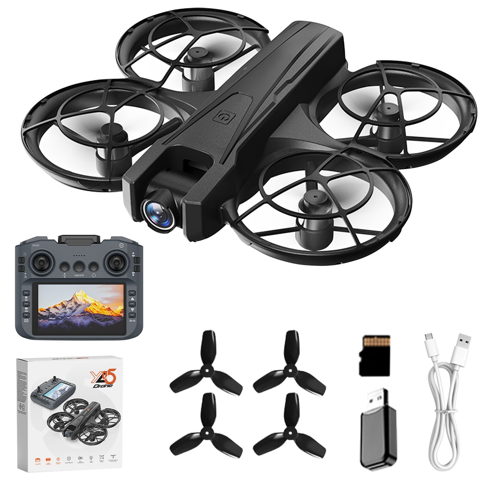 4.9in Screen Display RC Drone, 2.4G Automatic Obstacle Avoidance ...