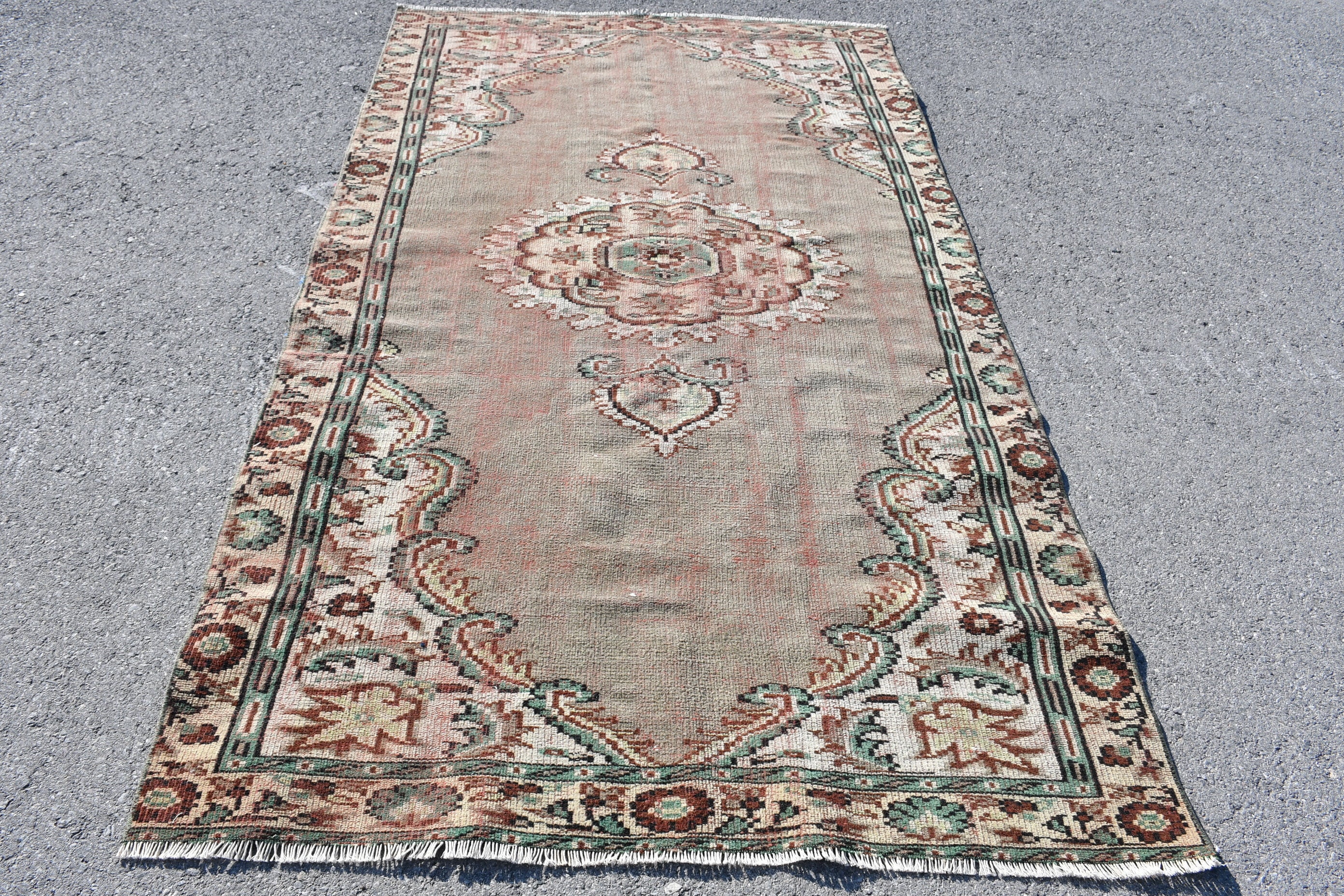 4.9x8.6 ft Large Rug, Brown Antique Rugs, Turkish Rug, Rugs For Salon ...