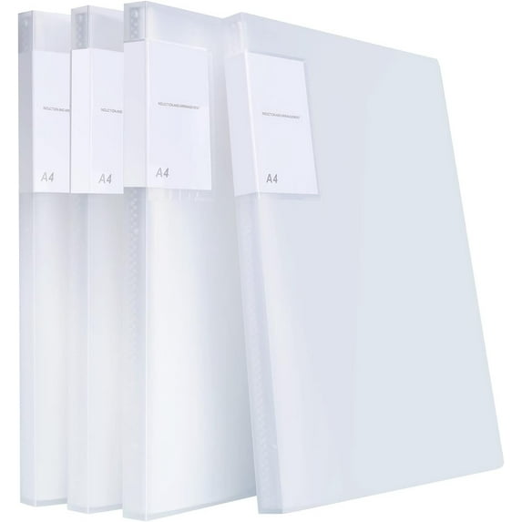 4 A4 Presentation Book,Binder with Sleeves,40 Pockets Portfolio Folder ...