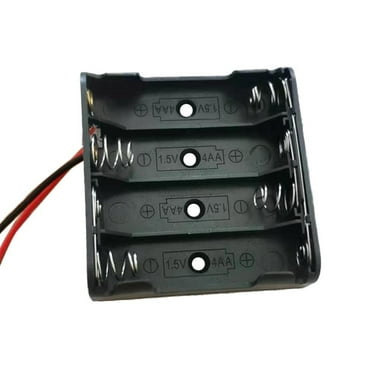 2x 3-AA Slots Battery Spring Clip Holder Case Plastic Storage Box Flat ...