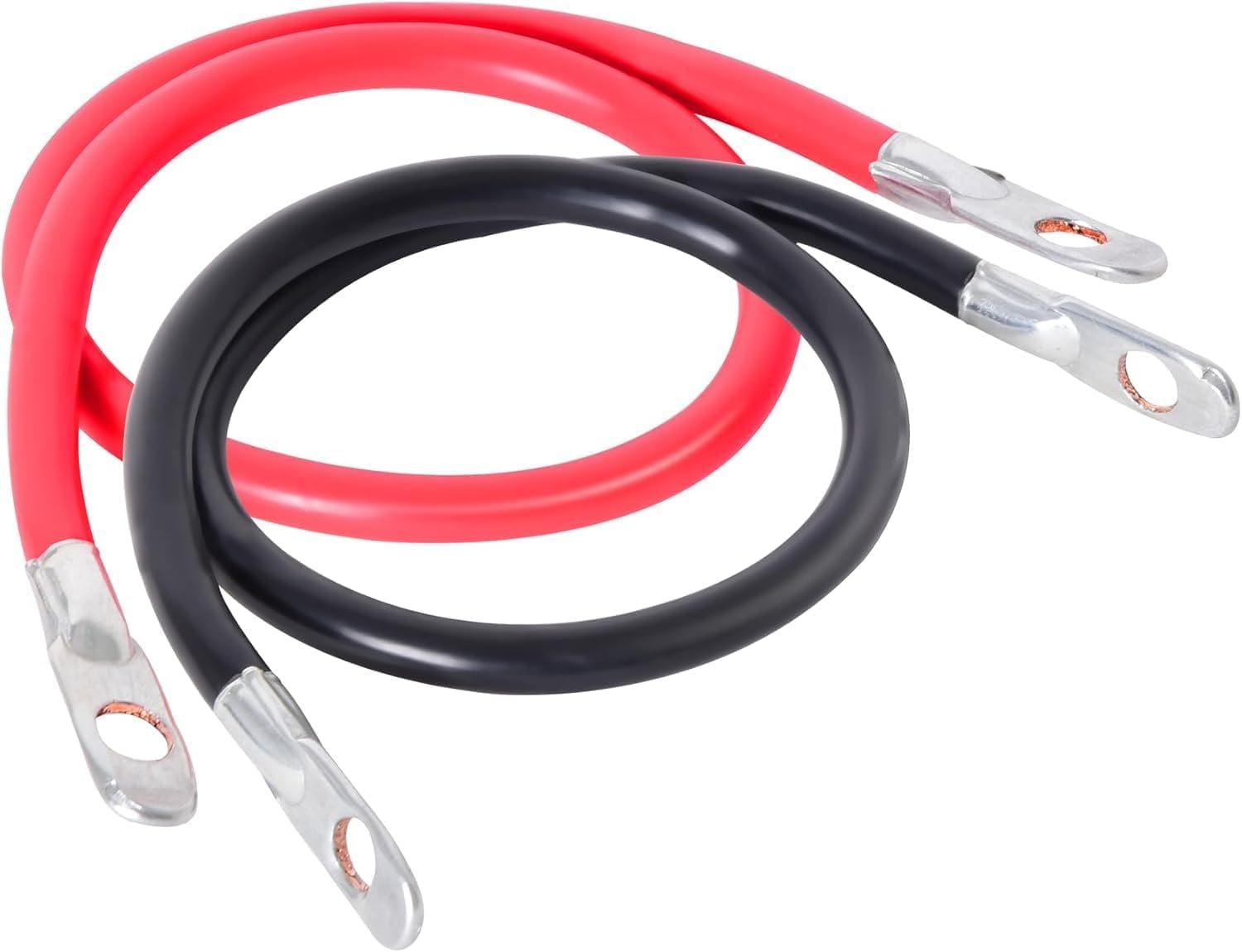 4 AWG Battery Cable 24-Inch Battery Inverter Cables Set All Copper ...