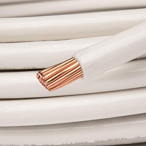 4 AWG Stranded THHN White Wire - 100 Feet - 600 Volt 90C - Walmart.com