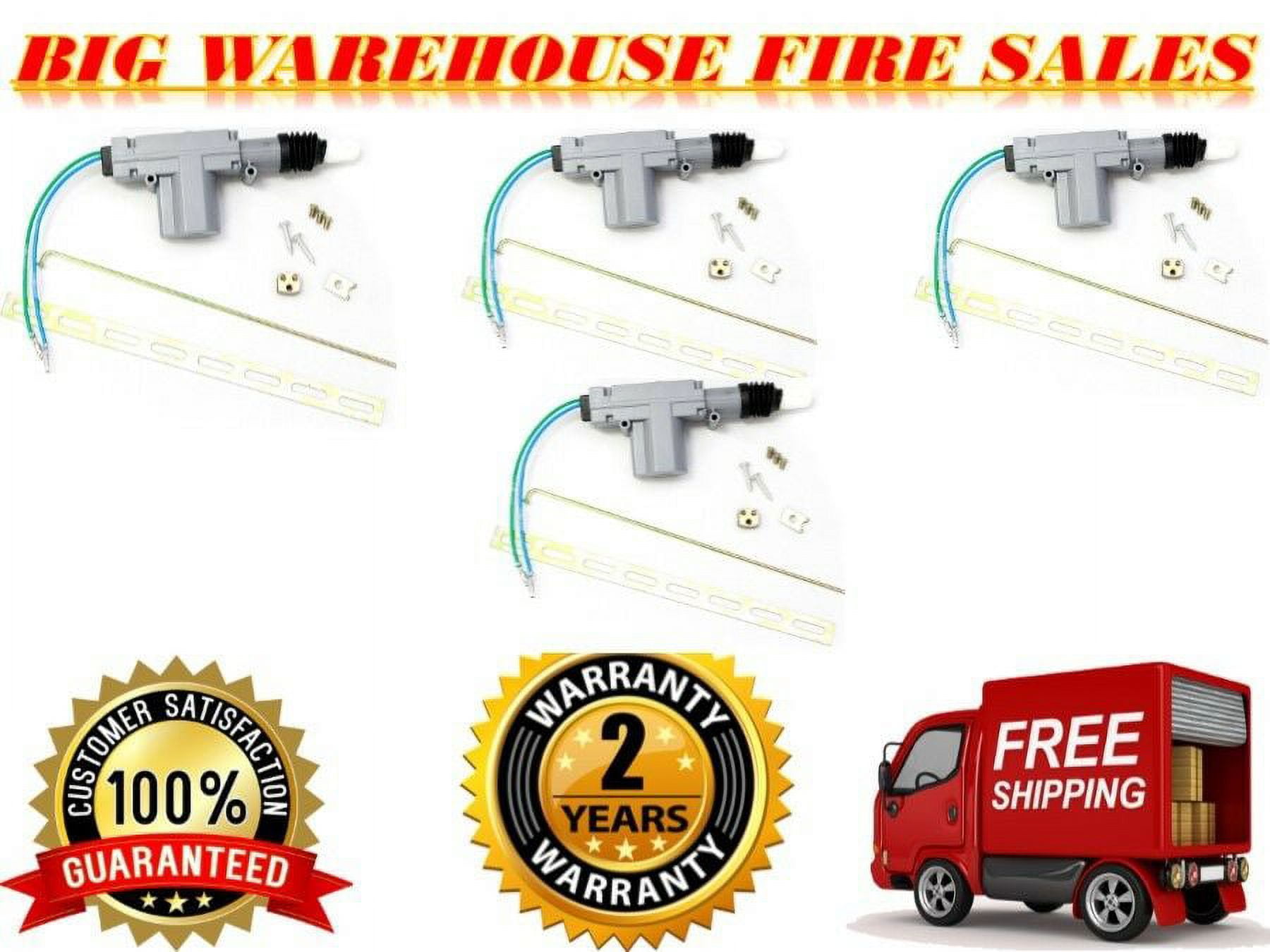 4 Absolute HEAVY DUTY Universal Power Door Lock 2 Wire Actuator Motor ...