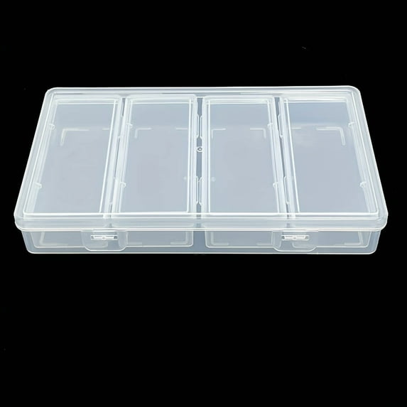 4 Adjustable Dividers Clear Plastic Storage Organizer Box - Craft ...