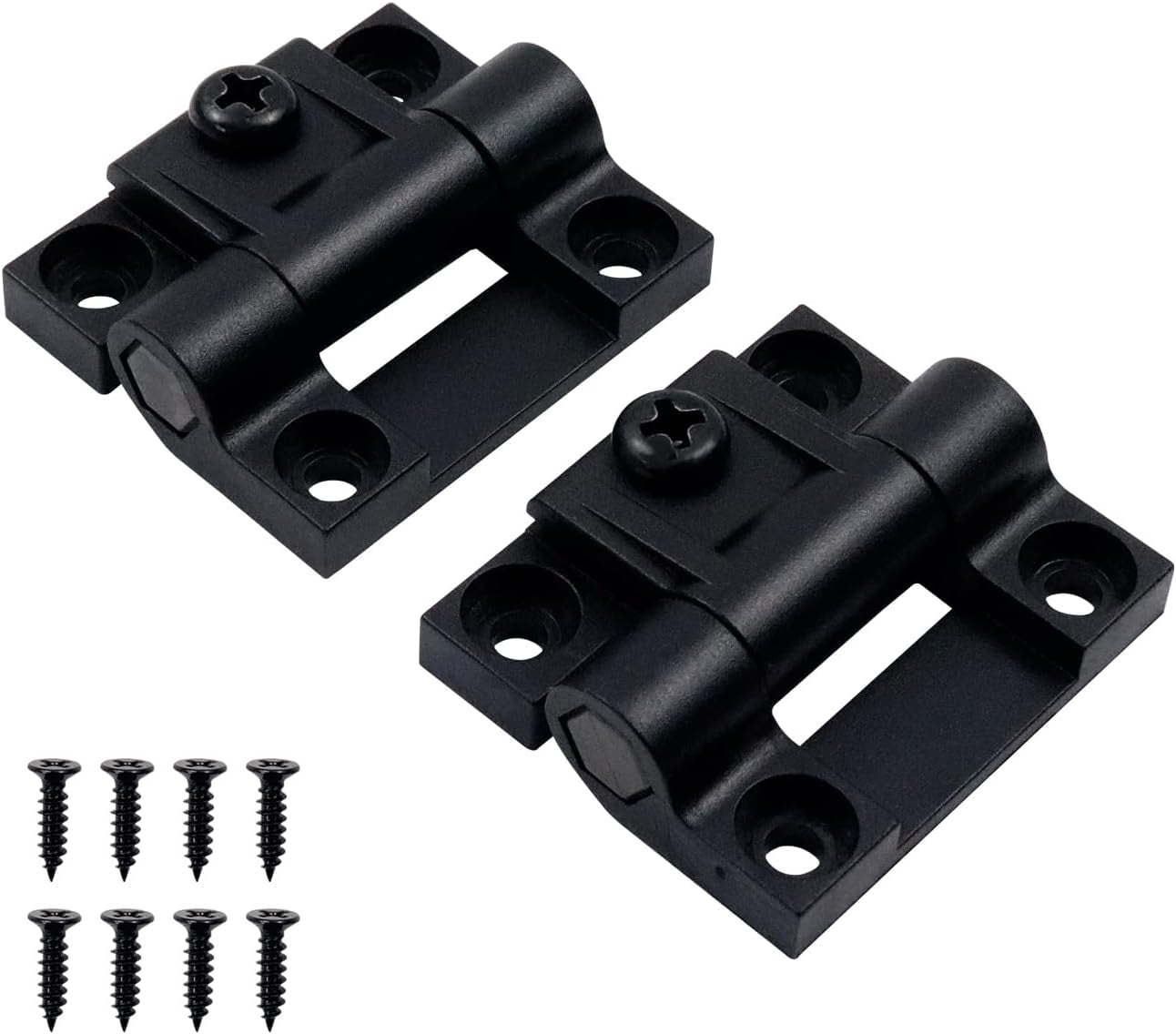 4 Adjustable Plastic Recessed Torque Door Hinges Black Door Hinges 2 ...