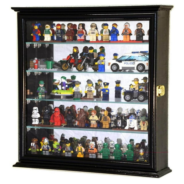 4 Adjustable Shelves Mirror Back Mini Figures / Miniatures / Figurines ...