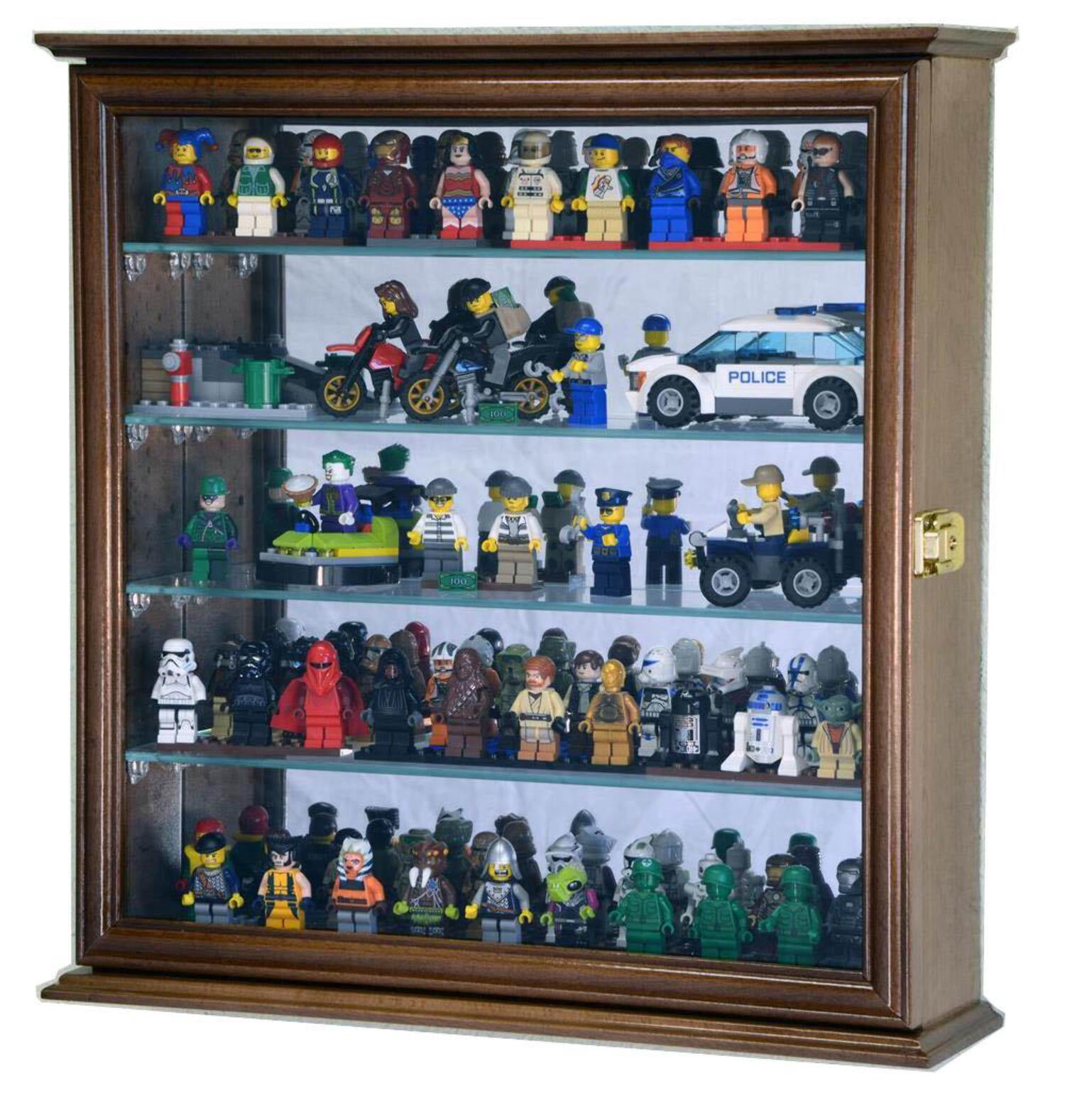 4 Adjustable Shelves Mirror Back Mini Figures / Miniatures / Figurines ...