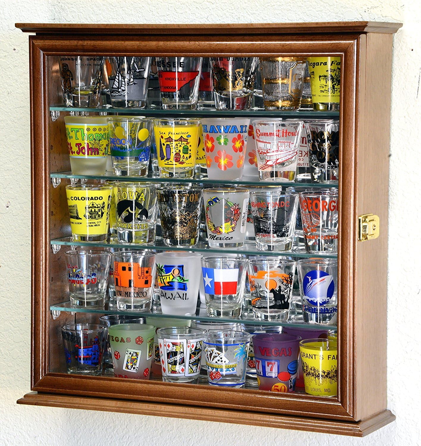 4 Adjustable Shelves Shot Glass Shotglass Shooter Mini Liquor Display ...