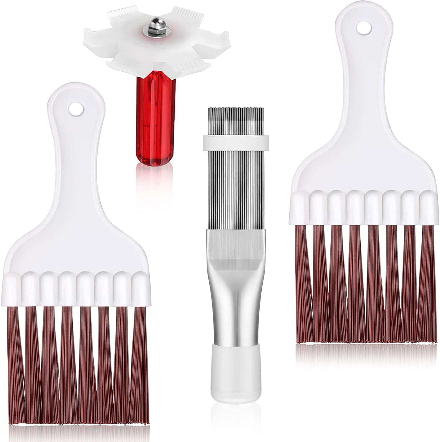 4 Air Conditioning Condenser Fin Cleaning Brush, Ac Fin Comb Stainless ...