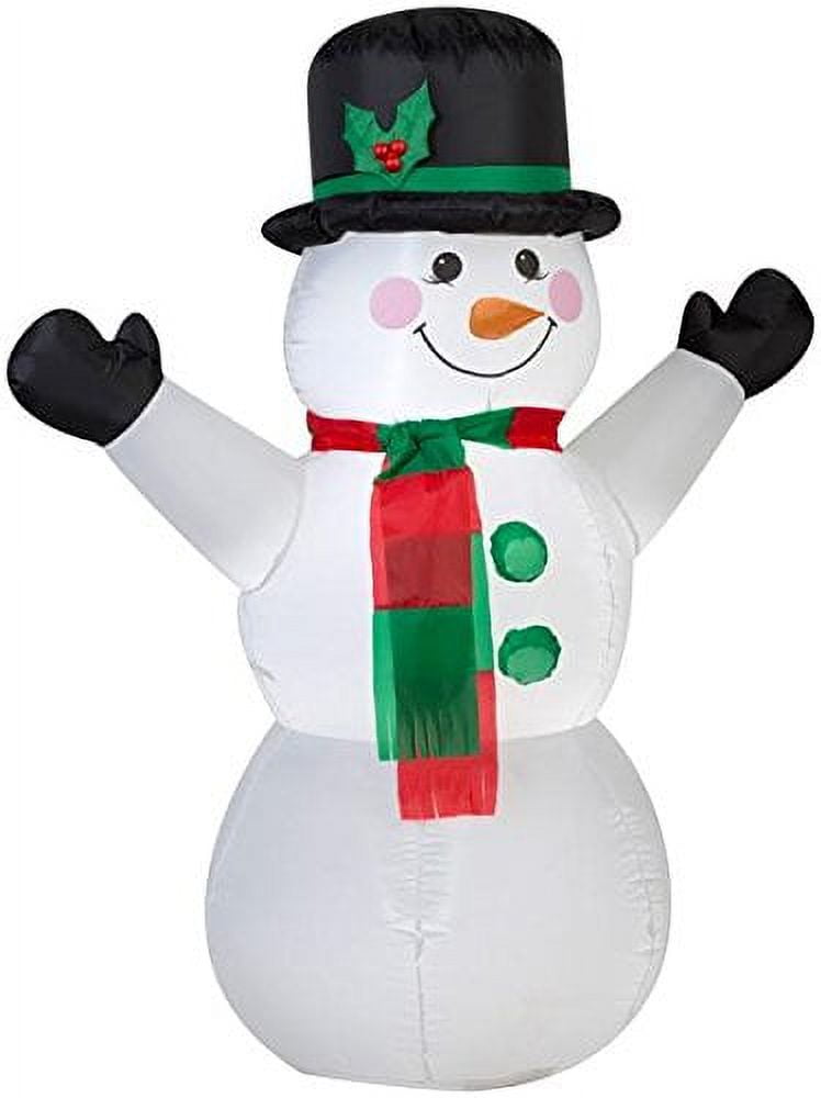 4' Airblown Snowman Wearing Scarf Christmas Inflatable - Walmart.com