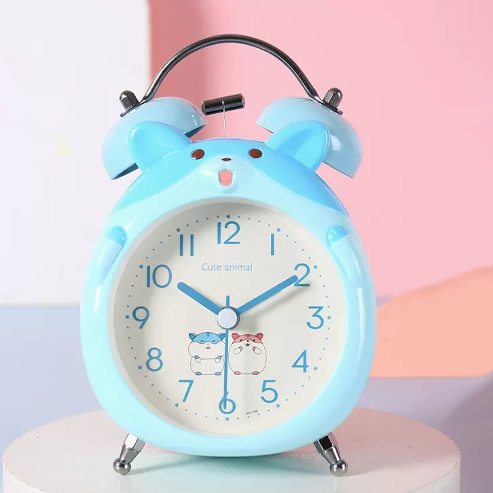 4" Alarm Clock, Twin Bell Silent Non-Ticking Battery Operated Extra ...