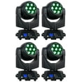 (4) American DJ ADJ VIZI HEX WASH 7 RGBWA+UV LED Wireless DMX Moving ...