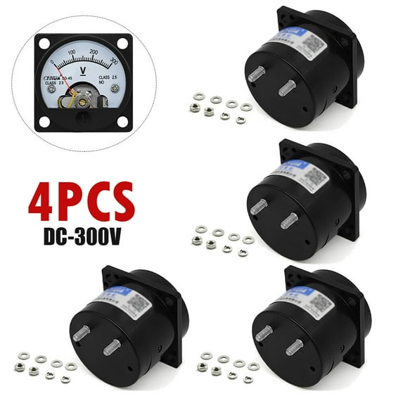 4 Analog Voltmeter Analogue Voltage Panel Meter SO45 Directly Connect ...