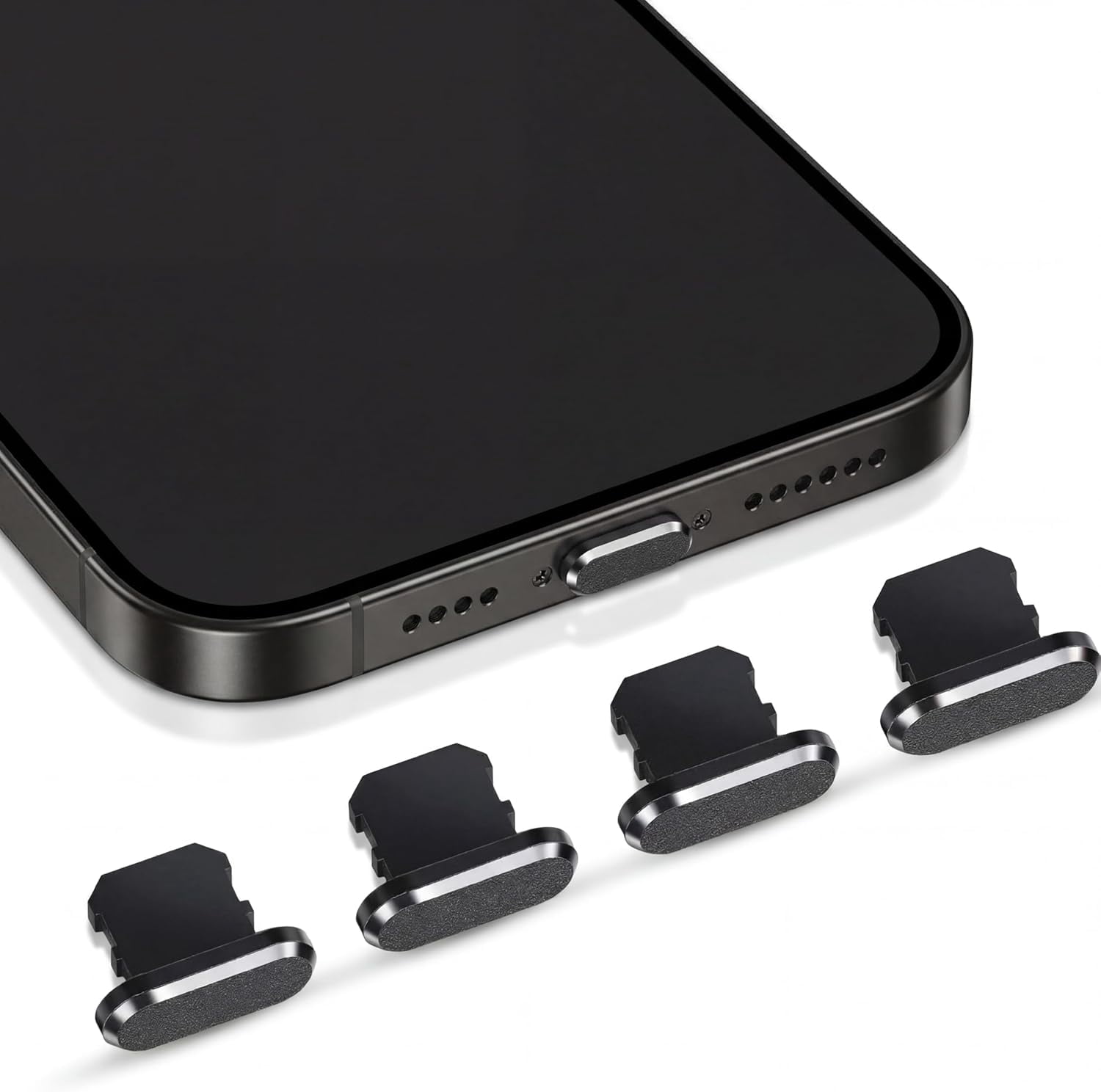 4 Anti Dust Plugs, Protects Charging Ports, Compatible with iPhone 11 ...