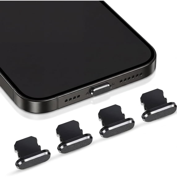 4 Anti Dust Plugs, Protects Charging Ports, Compatible with iPhone 11 ...