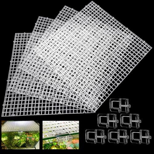 4 Aquarium lid Hood Fish Tank top Cover Terrarium lid Plastic Grid ...