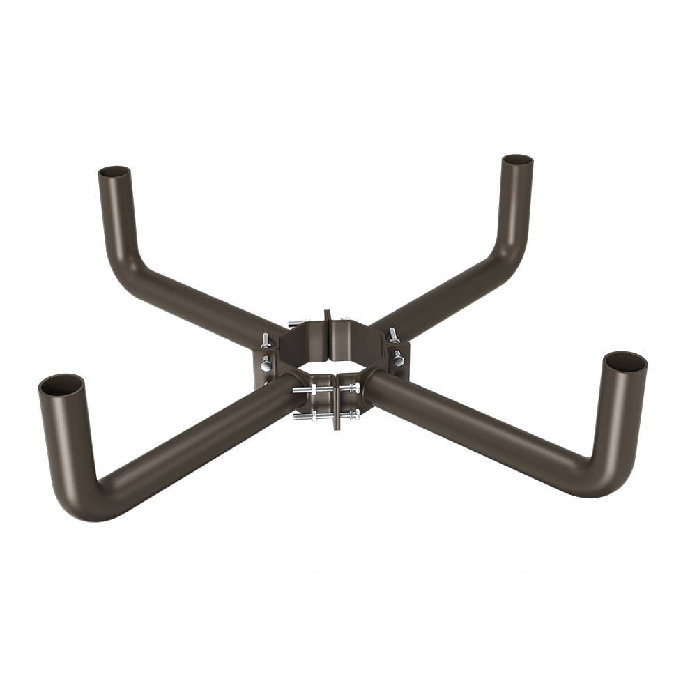 4 Arm Wrap Around Brackets for 7-10 Inch Wood or Concrete Poles, Steel ...