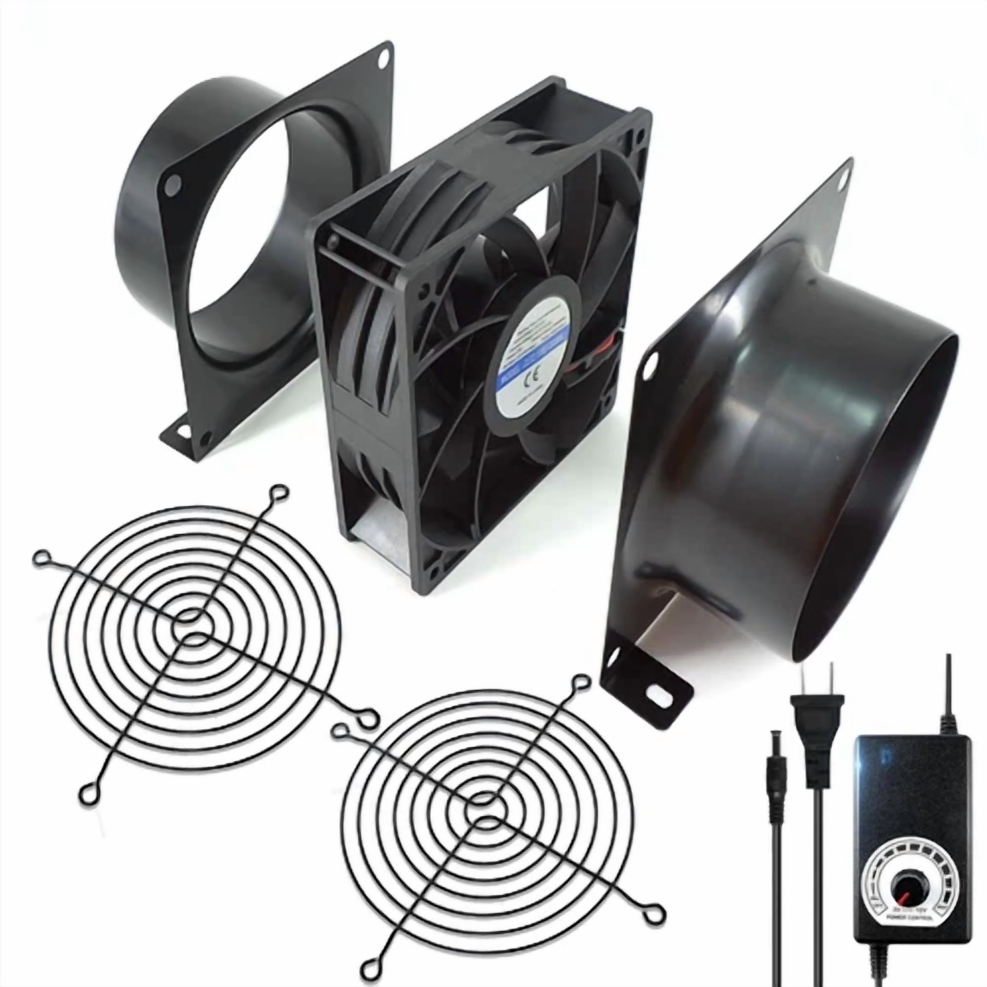 4" Axial Exhaust Fan, 3000RPM 120Mm DC12V Dual Ball Bearings Air ...