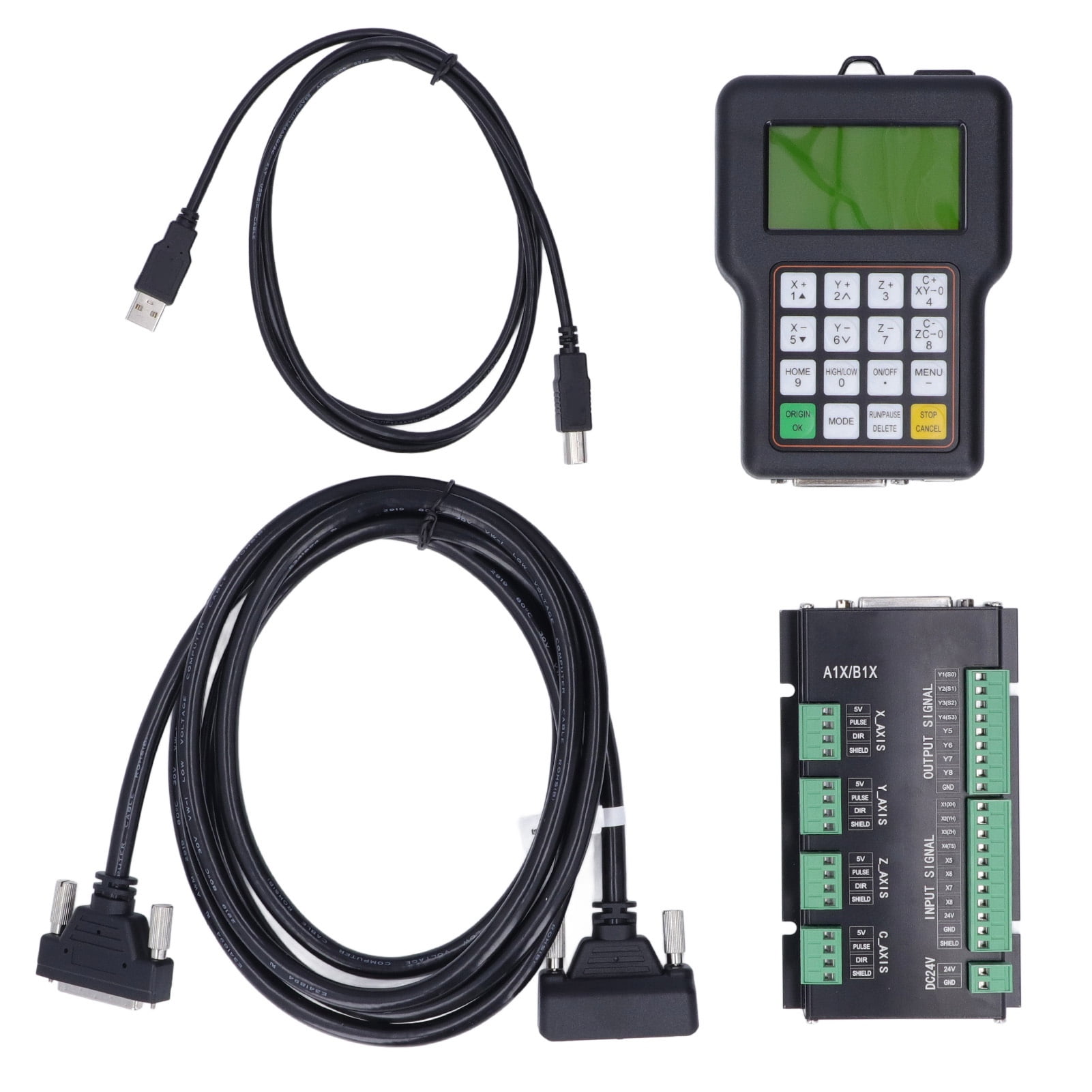 4-Axis 3in LCD Engraving Machine Controller with DSP Handle and 16-Button Remote Control System ...